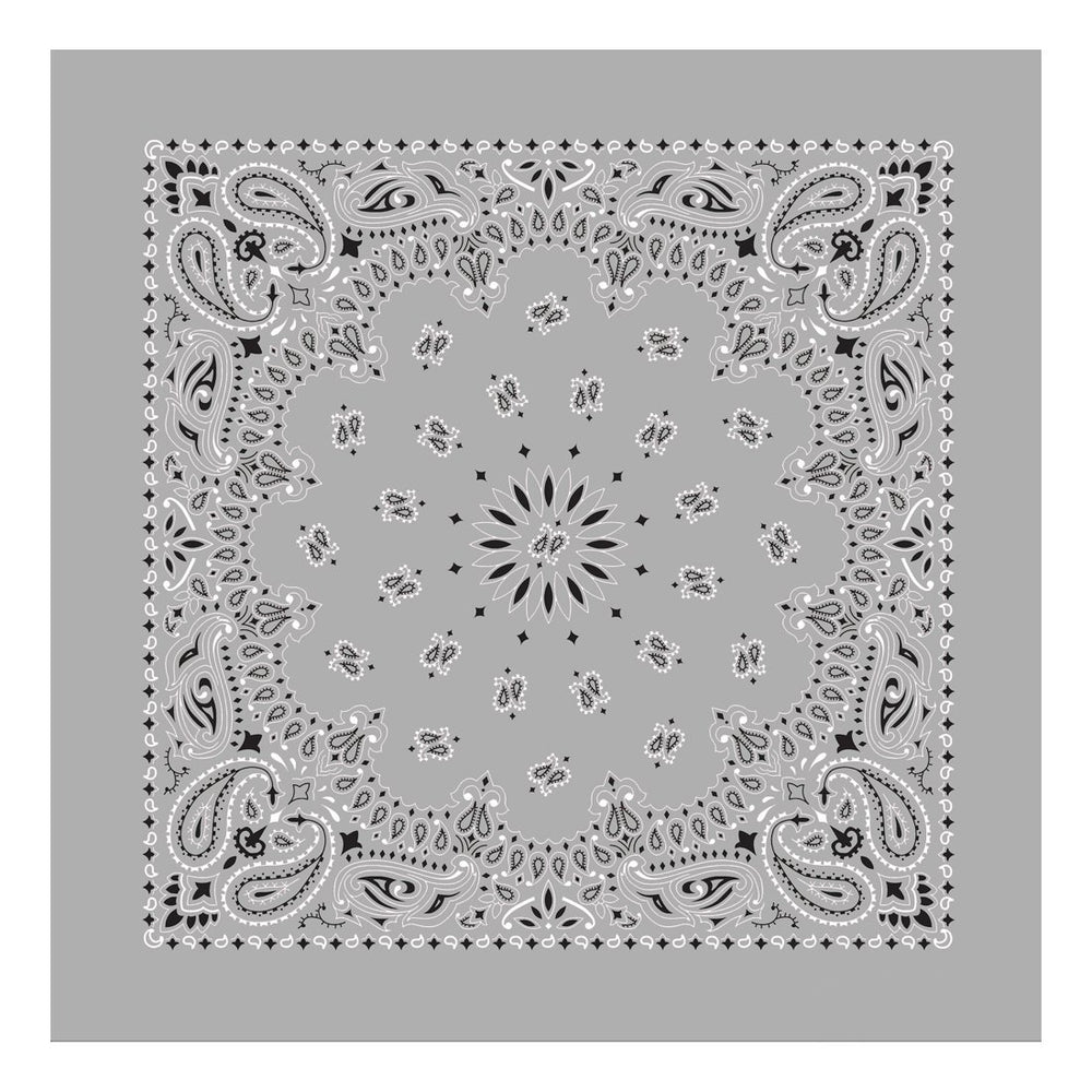 Grey Paisley Bandanas | One Way Novelties (Canada) – One Way Novelties Inc.